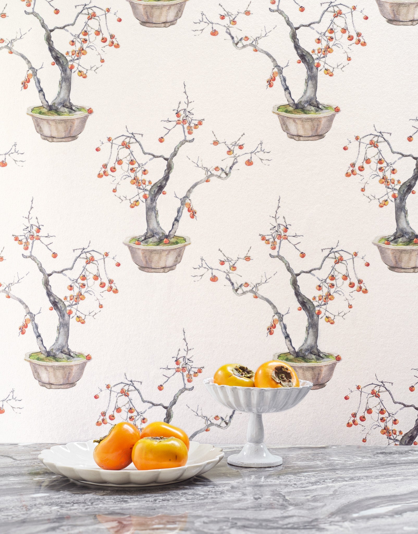 Kaki Persimmon Wallpaper - Cole & Son – Cole & Son (Wallpapers) Ltd